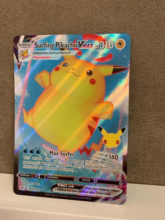 Surfing Pikachu VMAX ENG Celebrations Pokemon 009/025 | Kaufen auf Ricardo