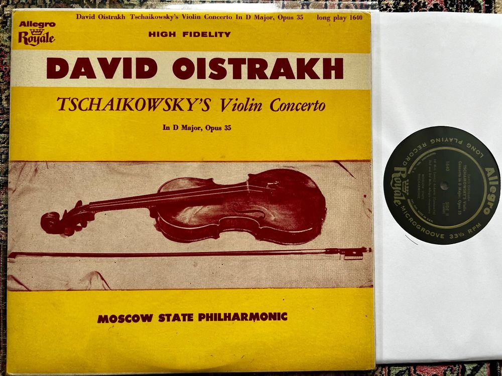 David Oistrakh Tschaikowsky Violin Concerto LP GEWASCHEN (Gebraucht) in Unterseen für CHF 8.9 ...