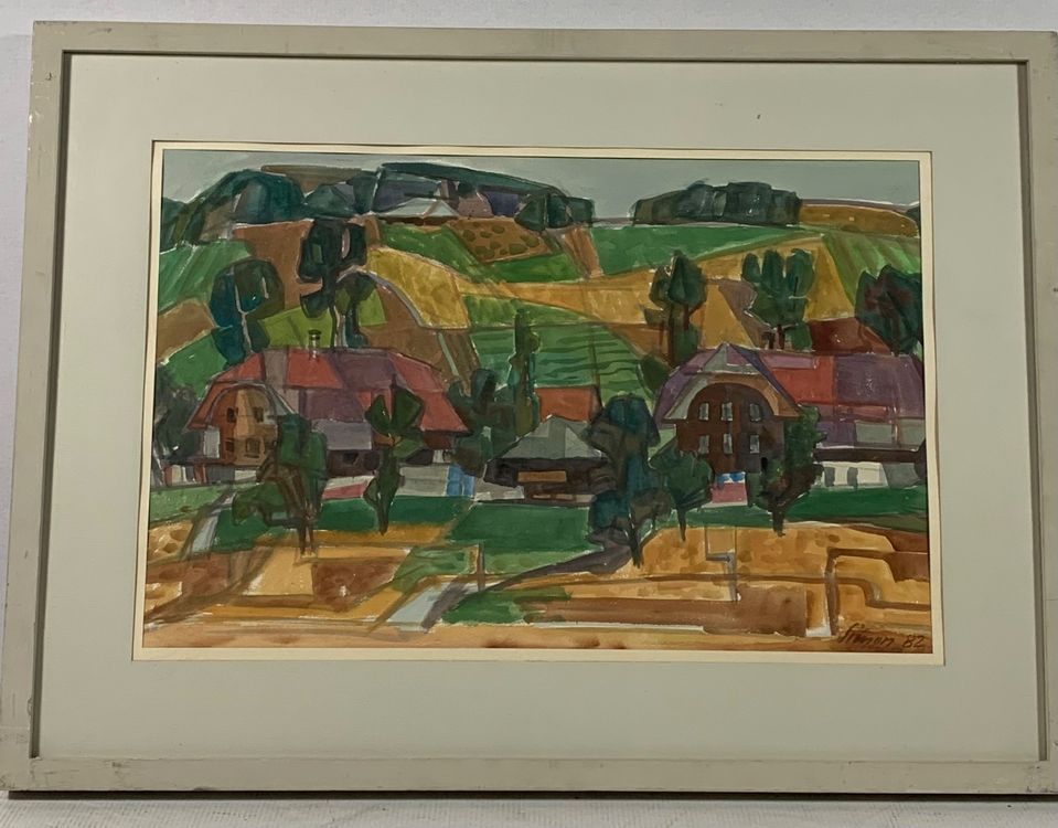 Walter Simon (1914) Landschafts Aquarell (Gebraucht) in Root für CHF 10 ...