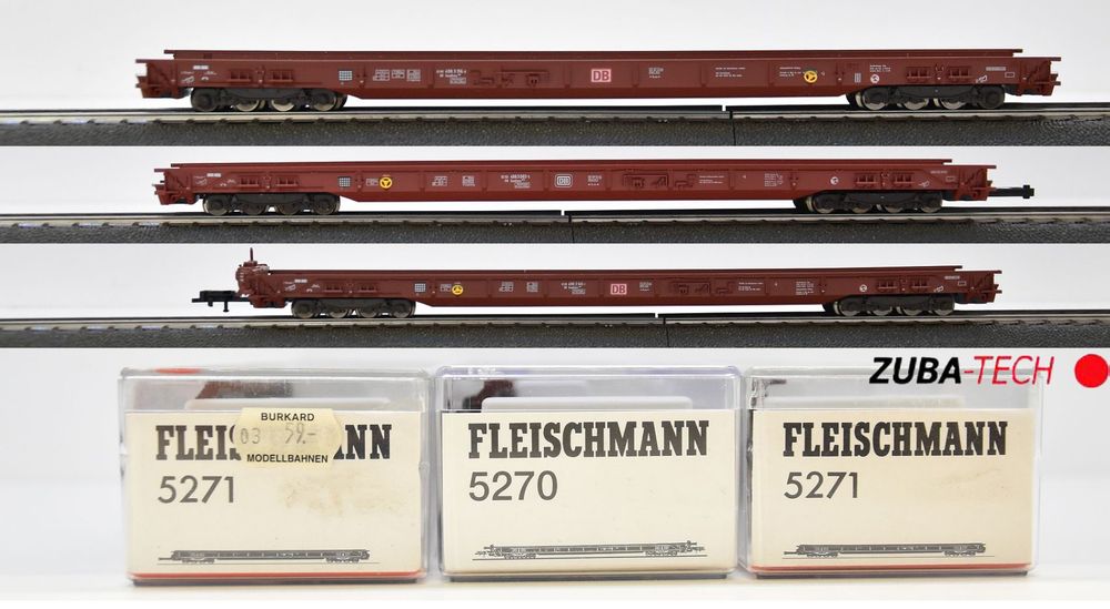 3x Fleischmann 5271/5270 RoLa-Wagen H0 GS mit OVP | Kaufen auf Ricardo