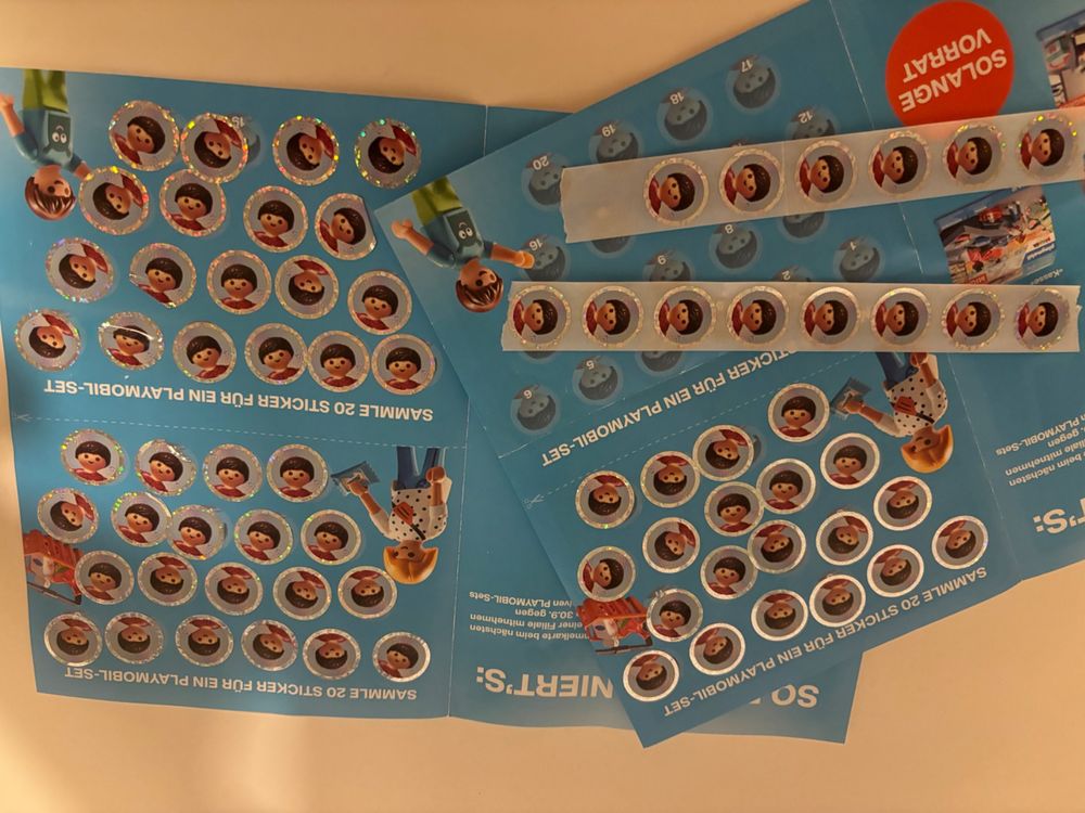 74 MIGROS PLAYMOBILE MANIA STICKERS !!! | Kaufen auf Ricardo