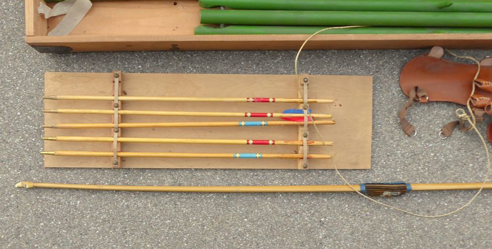 uraltes SHERWOOD ARCHERY SET Pfeilbogen Set aus England 1940 | Kaufen ...