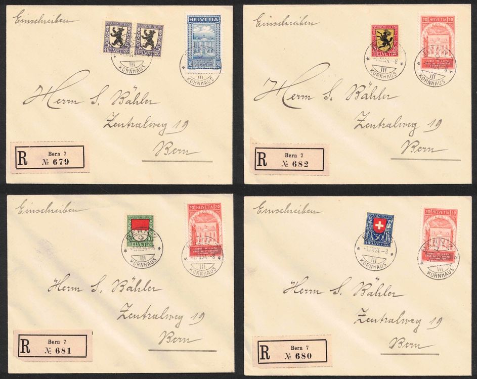 Pro Juventute 1924 Serie auf FDC "Bern 1.XII.24" ab 1.- (Neu (gemäss Beschreibung)) in Nuglar ...