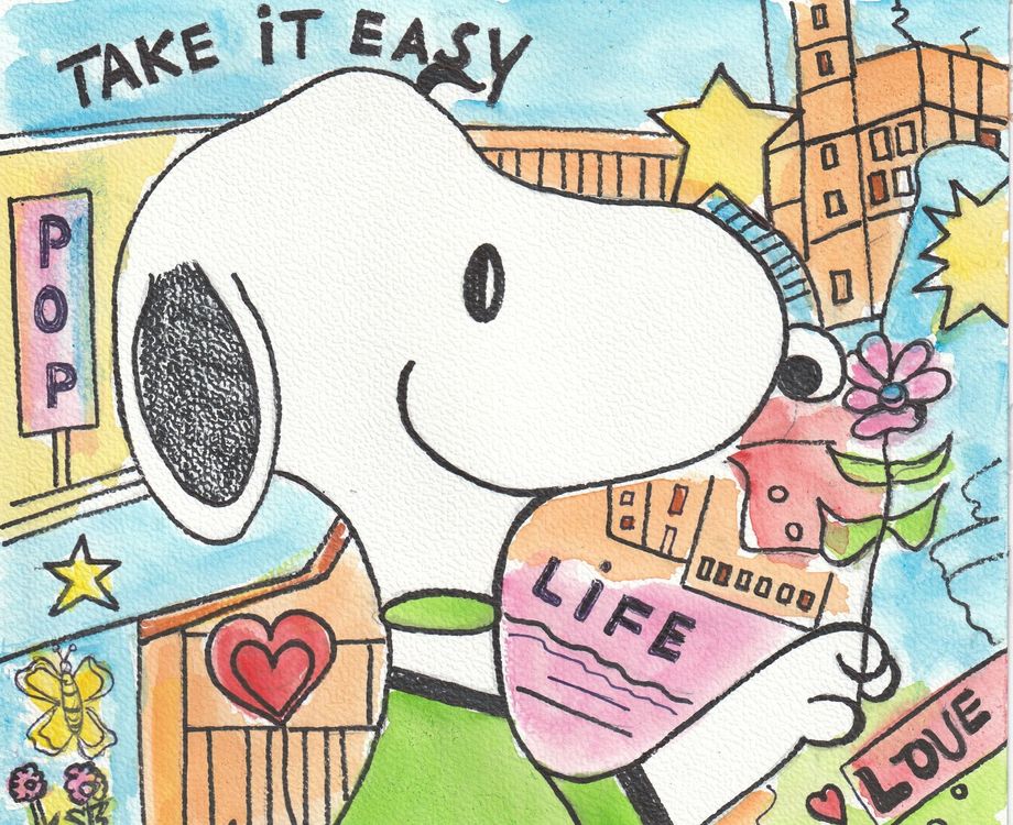 Gemälde Pop Art Streetart Snoopy Künstler: Manuela Reitz (Neu und ...