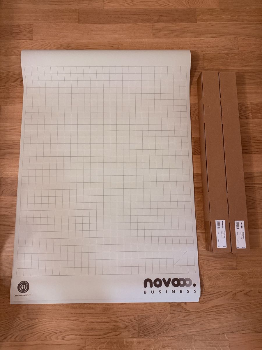 Novooo Flipchart Block, 65x98cm, 2 Stück, Neu, Kariert (Neu (gemäss ...