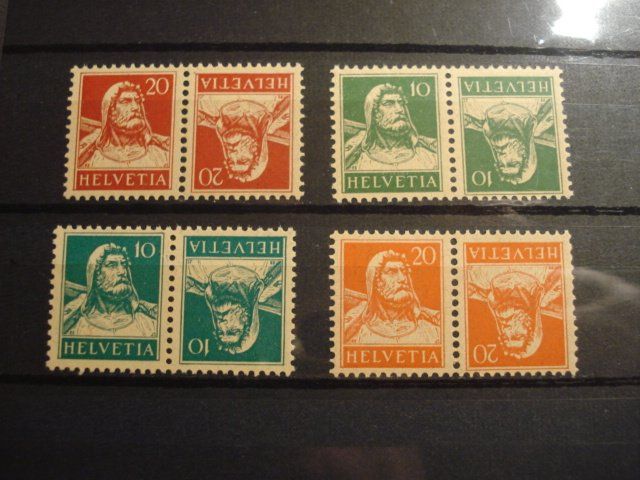 4 Marken Kehrdrucke **, Tell (Gebraucht) in Niederwil AG für CHF 5 – mit Lieferung auf Ricardo ...