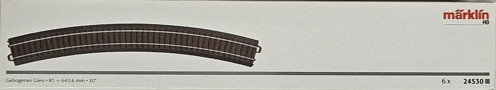 Märklin 24530: 6+1 Stück Gebogenes C-Gleis Radius 5=643,6 mm (Neu und originalverpackt) in ...