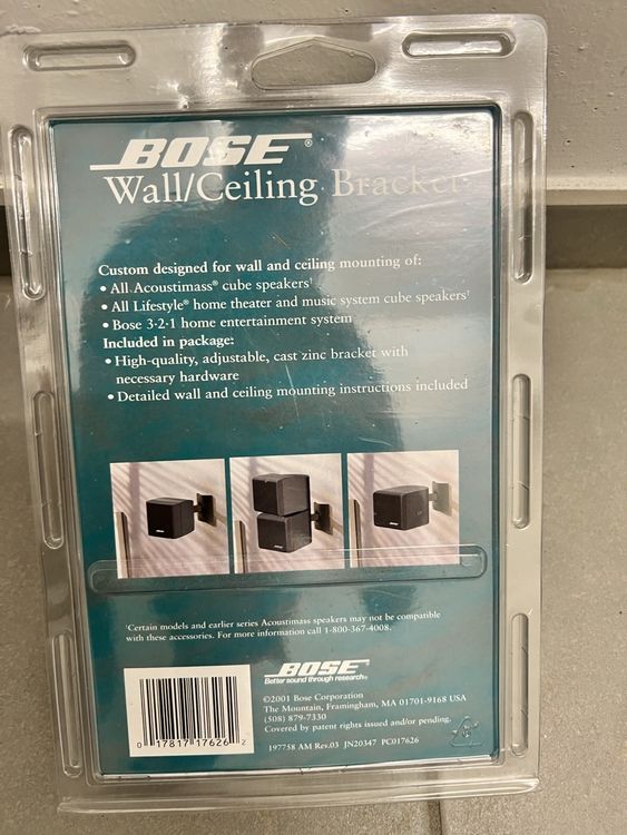 2x New Bose Wall/Ceiling Brackets UB-20 B (Neu und originalverpackt) in ...