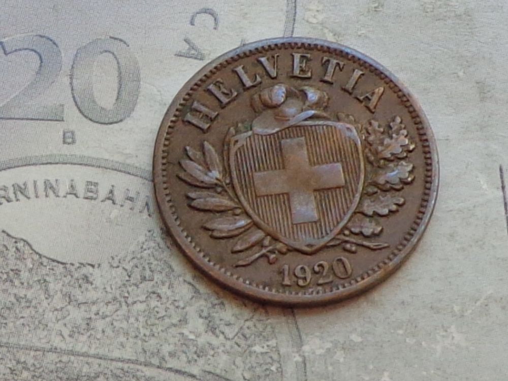 2 cts 1920 B - Très belle pièce RARE (Gebraucht) in Pully für CHF 22 – mit Lieferung auf Ricardo ...