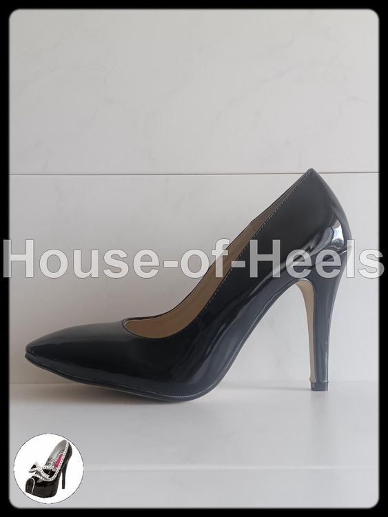 Escarpins Flash 41 talon 12cm plateau 1cm simili-cuir noir v | Kaufen ...