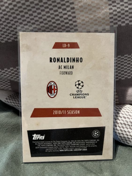 Topps Chrome UCC 2025/26 Ronaldinho Last Dance Gold /50 (Neu (gemäss ...