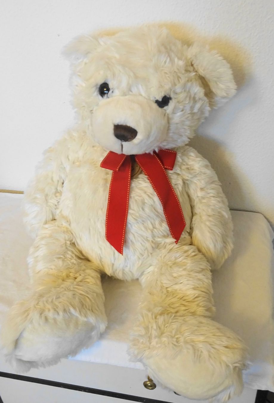 Grosser Franz Carl Weber Teddybär mit roter Schleife (Gebraucht) in ...