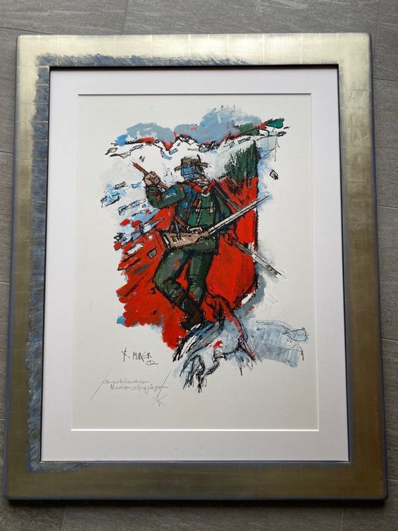 ***Original Gouache auf Papier von Rudolf Mirer*** | Kaufen auf Ricardo