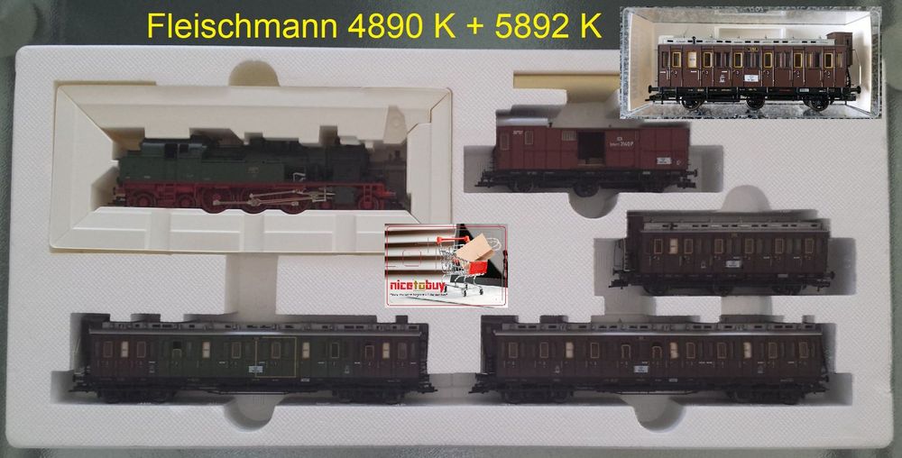Fleischmann 4890/5892 - 6-teil. Zugset mit T18 der K.P.E.V. (Neu ...