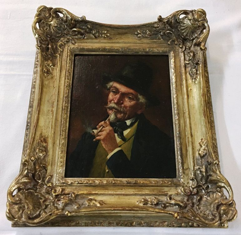 Gemälde "Mann mit Pfeife" (Gebraucht) in Oftringen für CHF 79 – mit Lieferung auf Ricardo kaufen