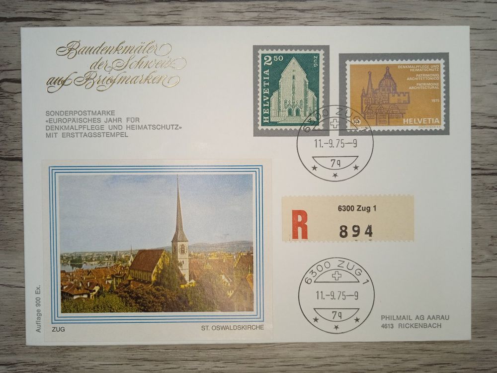 TR10 Enveloppe + Timbre Suisse 1975 (Gebraucht) in Cousset für CHF 0.65 – mit Lieferung auf ...