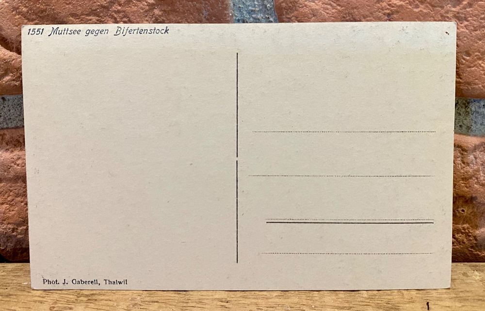 Alte Foto AK - MUTTSEE gegen Bifertenstock - Belebt (Gebraucht) in Root ...