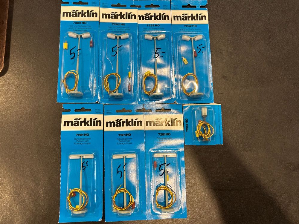 Märklin 7281 7282 7284 lampadaires set 8 pièces H0 | Kaufen auf Ricardo
