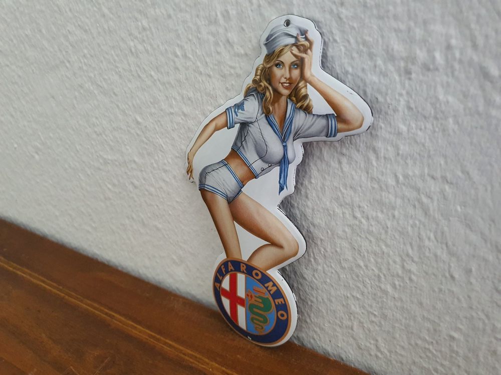 Emailschild Alfa Romeo Logo Werkstatt Service Emaille Schild (Neu ...