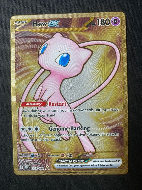 Mew ex 205 Metal Card Gold - MEW 151 - EN (Neu (gemäss Beschreibung ...