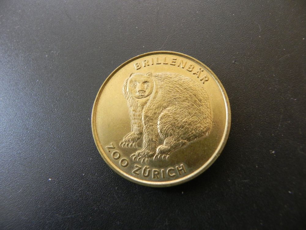 Medaille Zoo Zürich Brillen Bär - Globe Taler (Gebraucht) in Biel ...