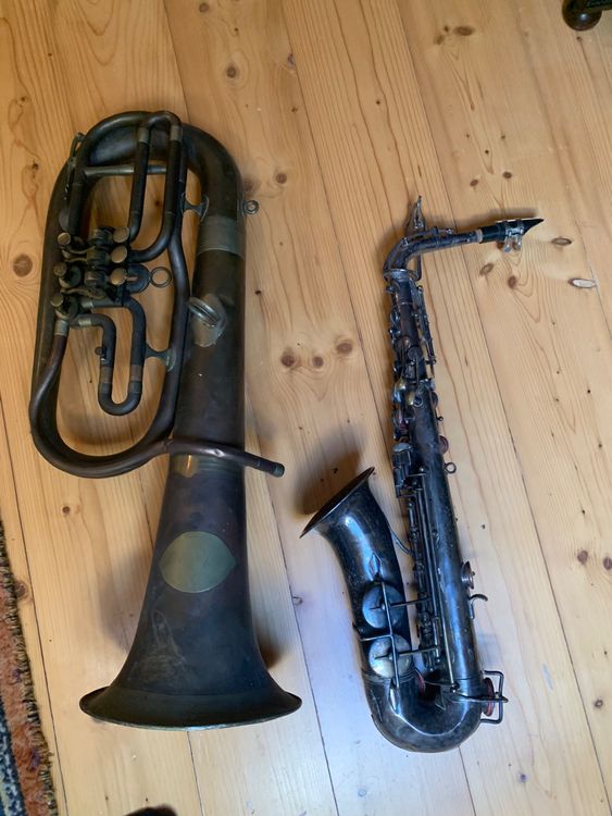 Saxophon und Trombetta Piccolo Antik | Kaufen auf Ricardo