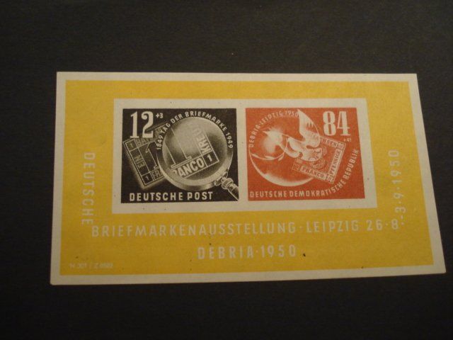 DDR Block 1950, Briefmarkenausstellung Leipzig, * | Kaufen auf Ricardo