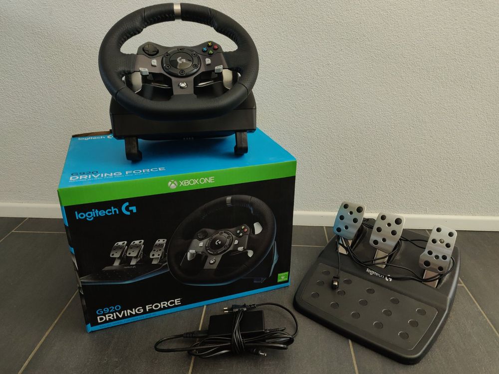 LOGITECH G920 Driving Force Lenkrad & Pedale (Schwarz) (Gebraucht) in ...