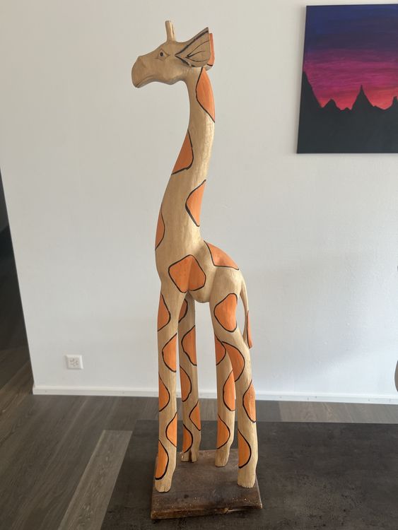 Afrikanische Holzfigure, Giraffe (Gebraucht) in Euthal für CHF 19 – nur Abholung auf Ricardo kaufen