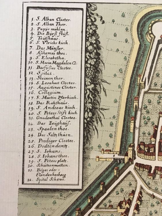 Reproduktion M. Merian Karte Basel 1642 | Kaufen auf Ricardo