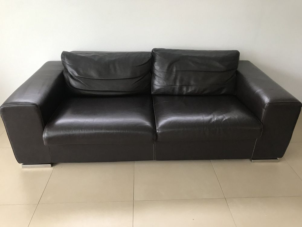 Ledersofa braun 2er / 3er (Gebraucht) in Sempach für CHF 250 – nur Abholung auf Ricardo kaufen