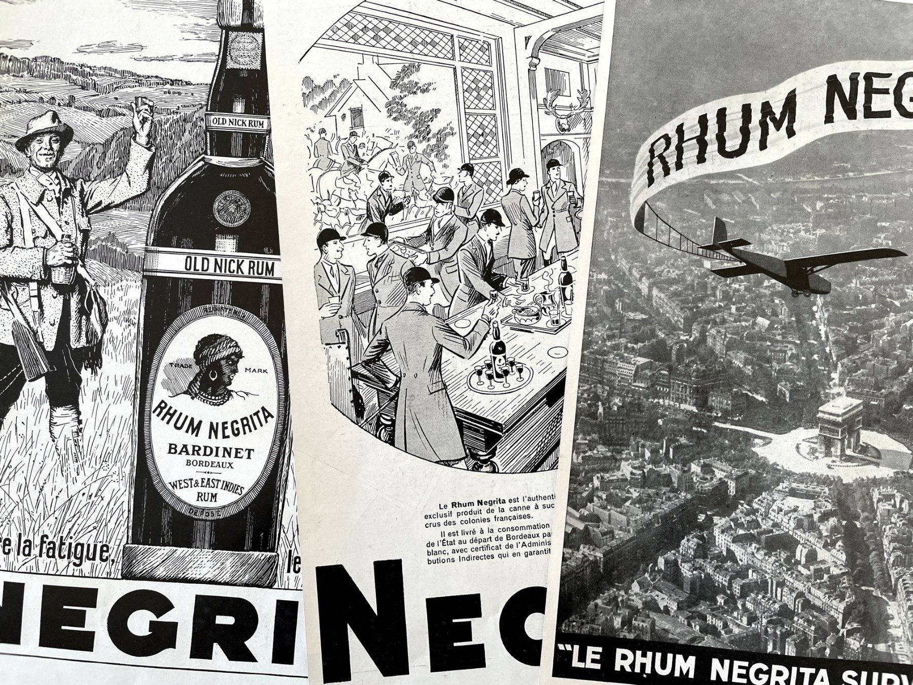 Rhum Negrita - 3 alte Werbungen / Publicités 1930/31 (Gebraucht) in ...