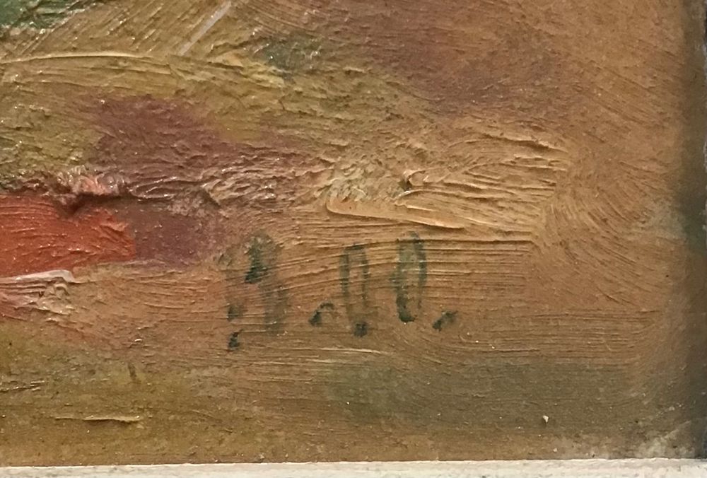 Seenlandschaft Gemälde Monogrammiert | Kaufen auf Ricardo