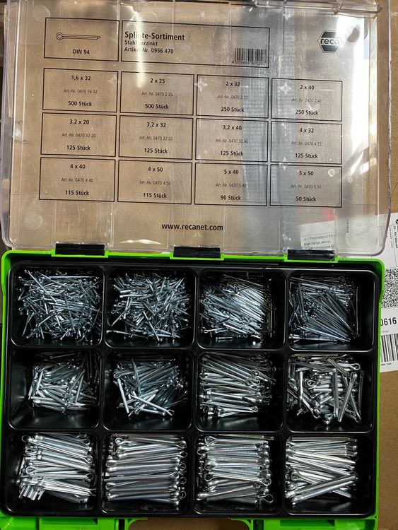 Sortiment Splinte Stahl verzinkt div. Grössen | Kaufen auf Ricardo