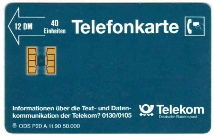 Telefonkarte Deutschland P-20A 11.90 Teletex (Gebraucht) in Zürich für ...