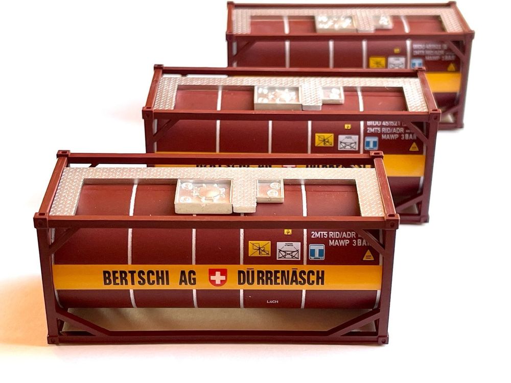 20ft Tankcontainer-Set BERTSCHI AG (H0) (Neu und originalverpackt) in ...
