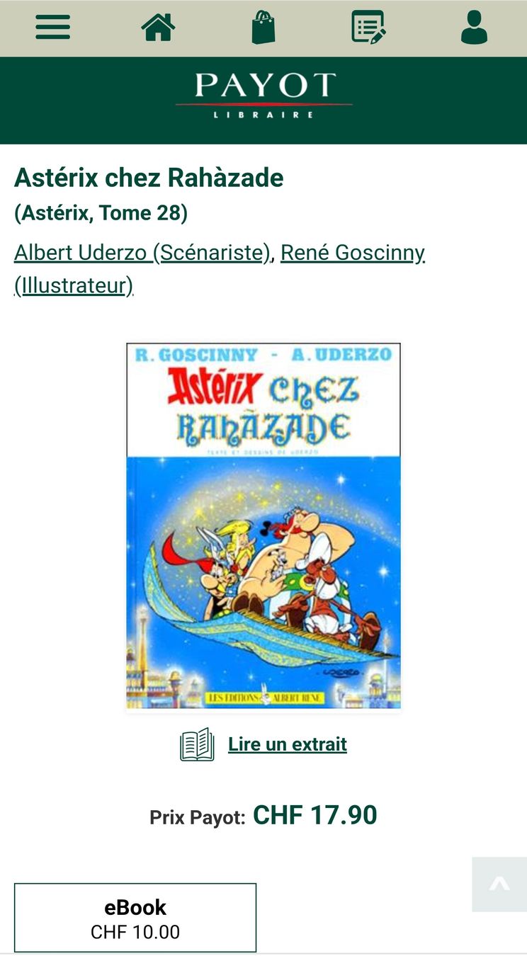 Astérix Chez Rahazade T 28 Goscinny Uderzo Les Éds Albert Re (Neuf ...