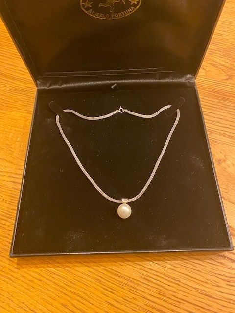 Silberkette mit Perle (Neu (gemäss Beschreibung)) in Glis für CHF 40 – mit Lieferung auf Ricardo ...