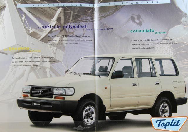 ORIGINAL PROSPEKT TOYOTA LAND CRUISER 400D/450TD - J7 1997 | Acheter ...