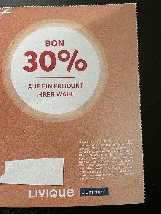 Gutschein Livique Luminart | Kaufen auf Ricardo