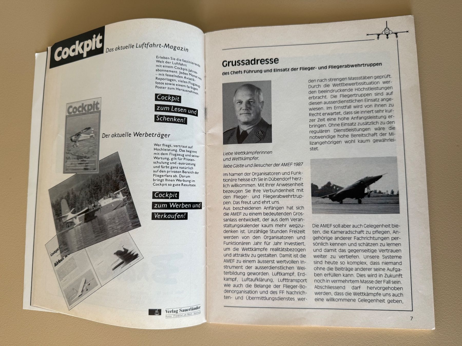 Broschüre AMEF 1987 Dübendorf - Schweizer Luftwaffe (Gebraucht) in ...