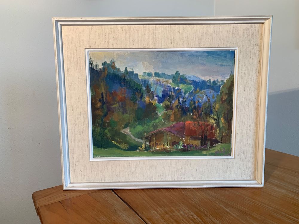Original CH Max Bosshard Öl auf Leinwand 1969 | Kaufen auf Ricardo