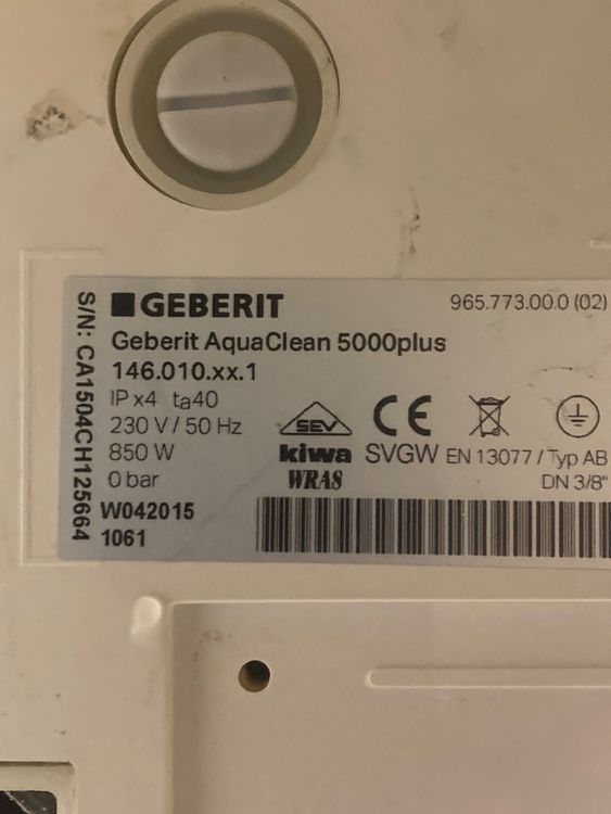 Geberit AquaClean 5000plus Dusch WC Aufsatz (Gebraucht) in Bubendorf ...
