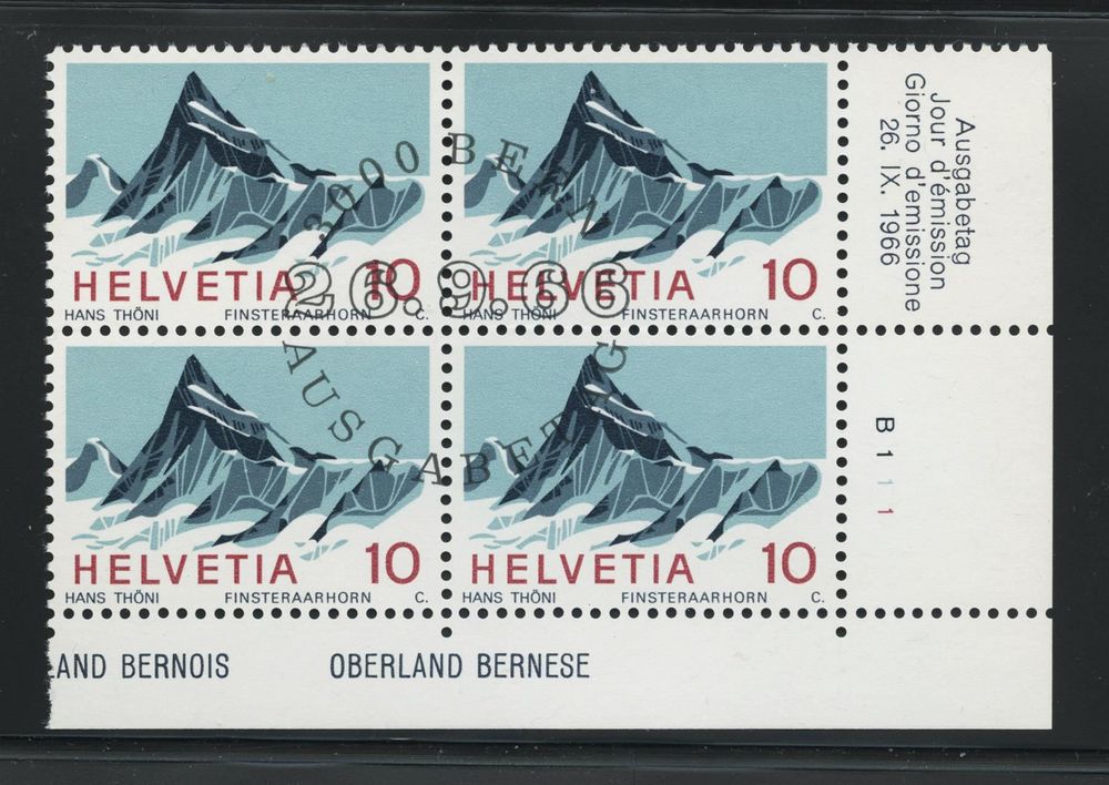 FWM Viererblock ET: 445 Schweizer Alpen, 1966 (Gebraucht) in Goldswil für CHF 1.5 – mit ...