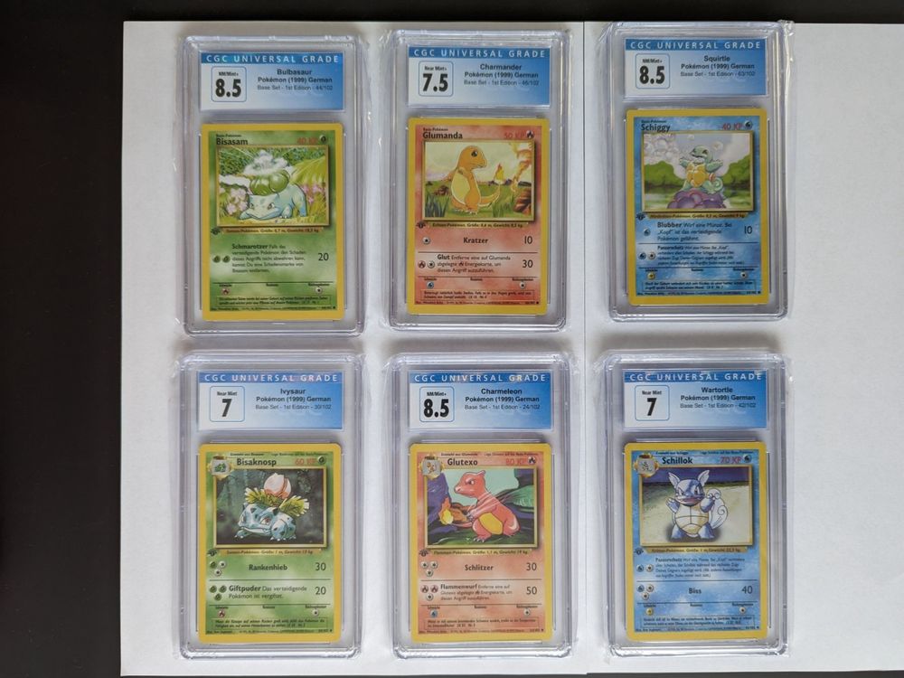 Pokemon First Edition Base Set Starters Graded (Neu (gemäss ...