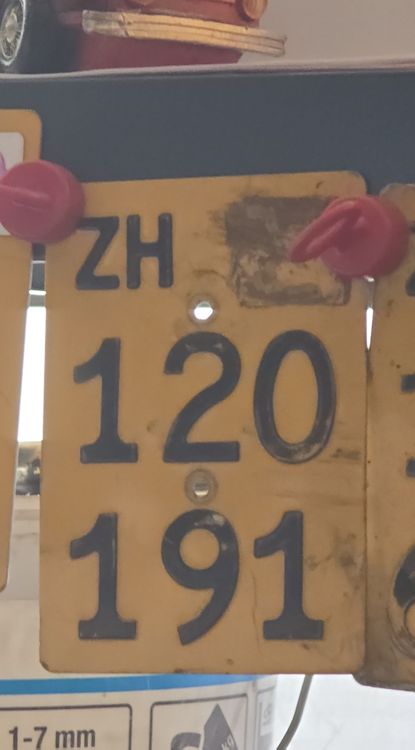 Mofa Nummernschild ZH 120 191 (Gebraucht) in Gansingen für CHF 39 – mit ...