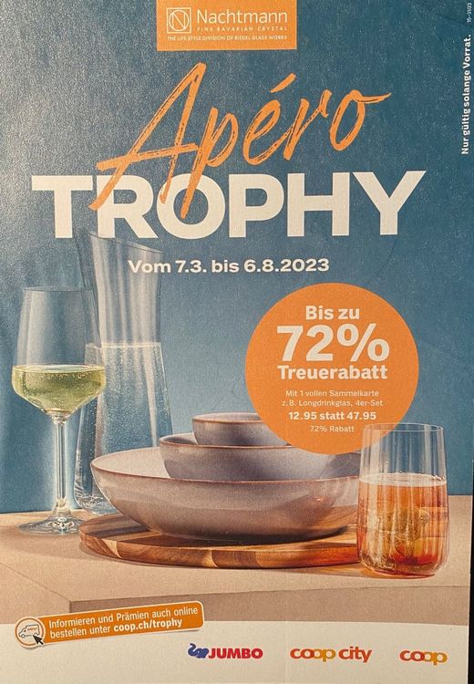 Coop Apéro TROPHY - 120 Sammelmarken ab CHF 1.- (Neu (gemäss Beschreibung)) in Gurmels für CHF 2 ...