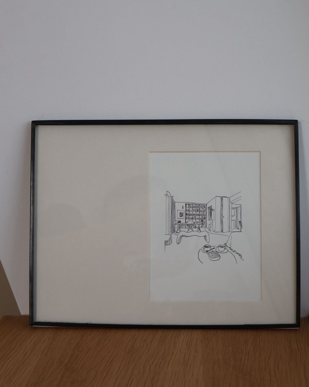 Mid-Century Interior Illustration – Pen on Paper, A5 (Neu und ...