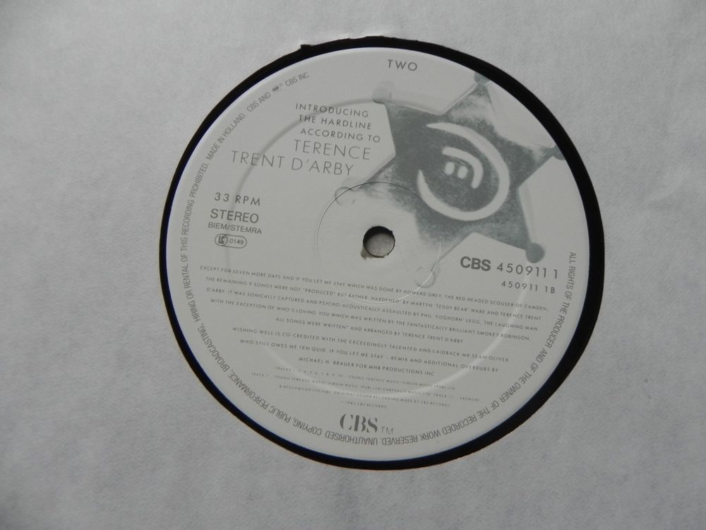 LP USA R & B Sänger Terence Trent D`Arby 1987 Debut Album | Kaufen auf ...