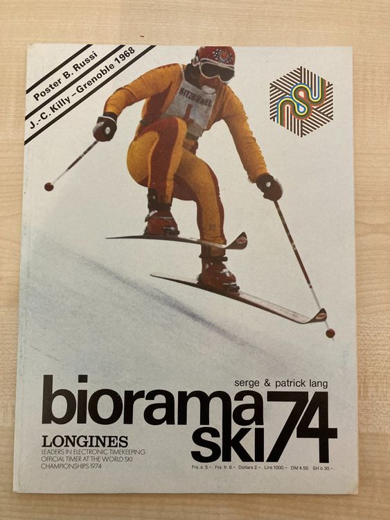 biorama ski74 mit Poster von B. Russi (Serge & Patrick Lang) (Gebraucht) in Wichtrach für CHF 13 ...